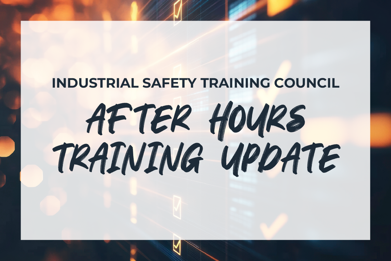 Notice of Temporary After-Hours Training Schedule Update - ISTC
